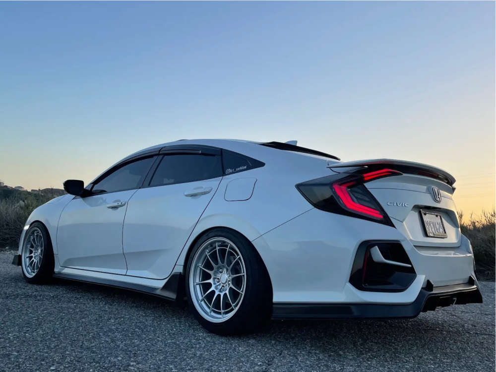 2020 Honda Civic with 18x9.5 27 Enkei Nt03m and 245/40R18 Nitto Nt555 ...