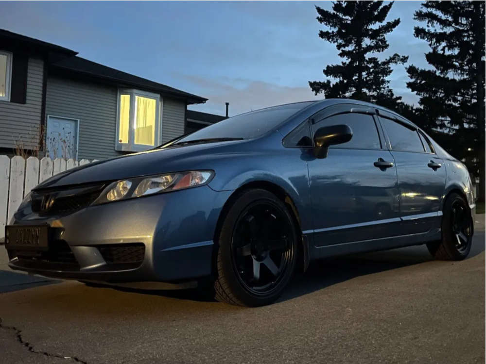 2010 Honda Civic with 18x8.5 35 AVID1 AV6 and 225/40R18 Vercelli Strada ...