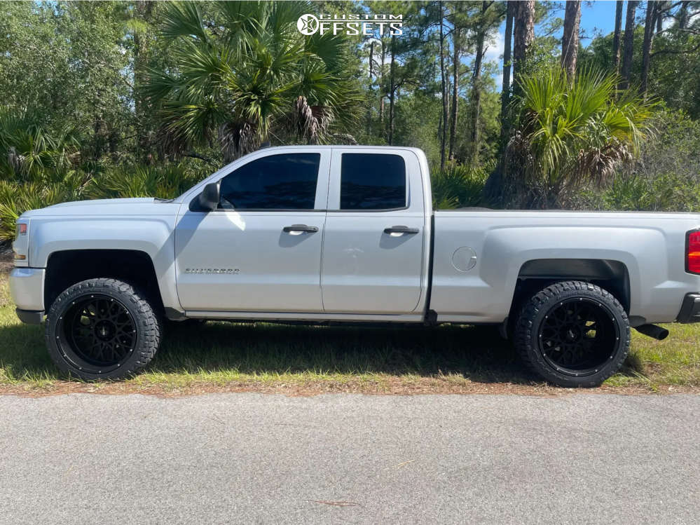 2017 Chevrolet Silverado 1500 with 22x12 -51 Vision Rocker and 285 ...