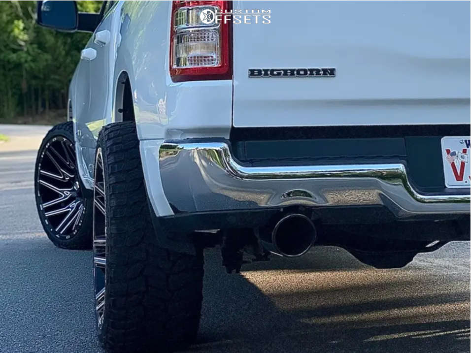 2020 Ram 1500 with 24x12 -44 TIS 554BM and 33/12.5R24 Radar Renegade RT ...