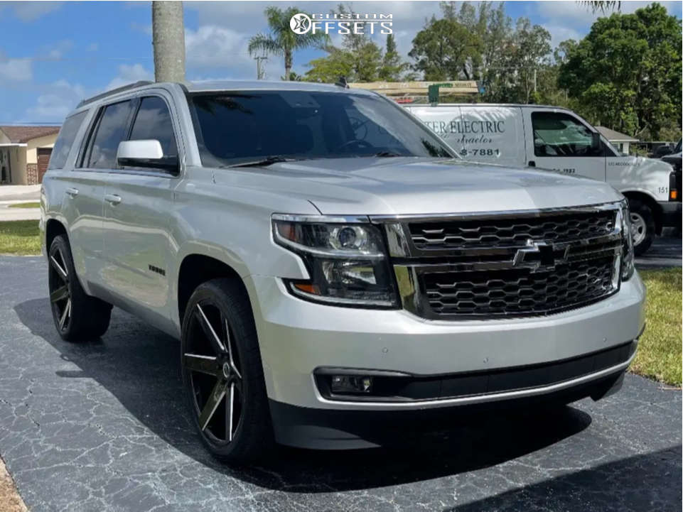 2015 Chevrolet Tahoe with 24x10 24 Strada Coda and 305/35R24 Nitto ...