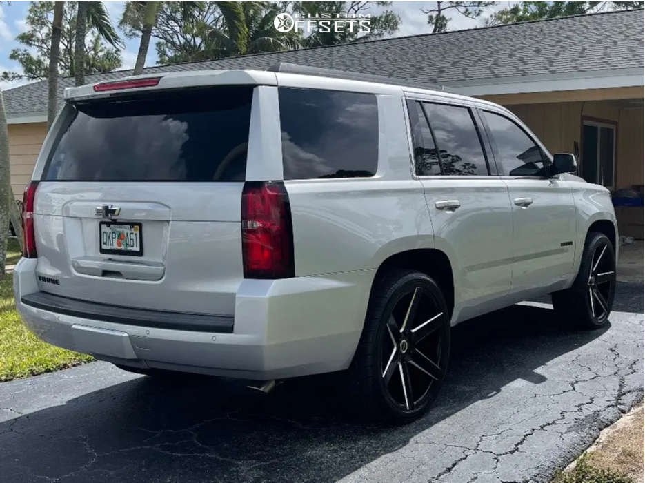 2015 Chevrolet Tahoe with 24x10 24 Strada Coda and 305/35R24 Nitto ...
