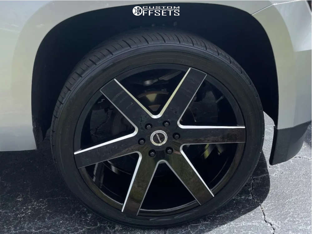 2015 Chevrolet Tahoe with 24x10 24 Strada Coda and 305/35R24 Nitto ...