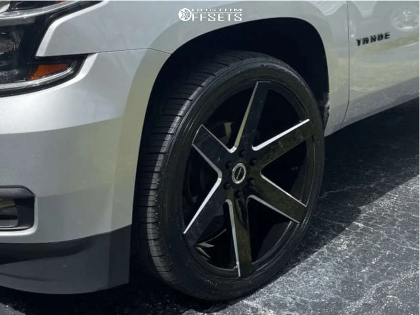 2015 Chevrolet Tahoe with 24x10 24 Strada Coda and 305/35R24 Nitto ...
