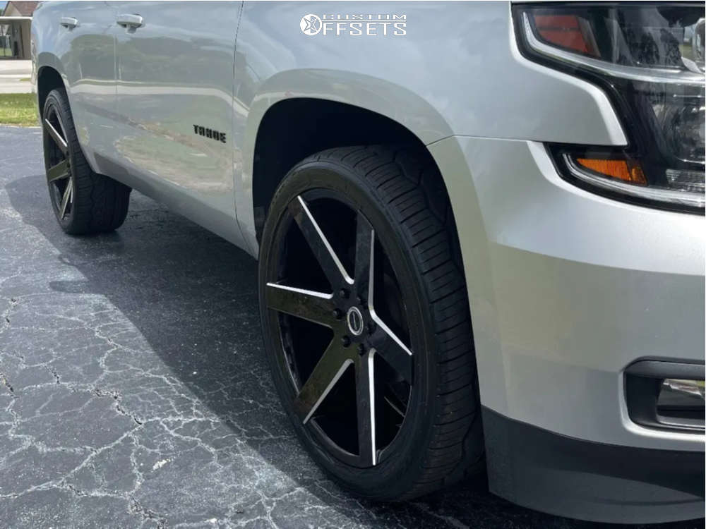 2015 Chevrolet Tahoe with 24x10 24 Strada Coda and 305/35R24 Nitto ...