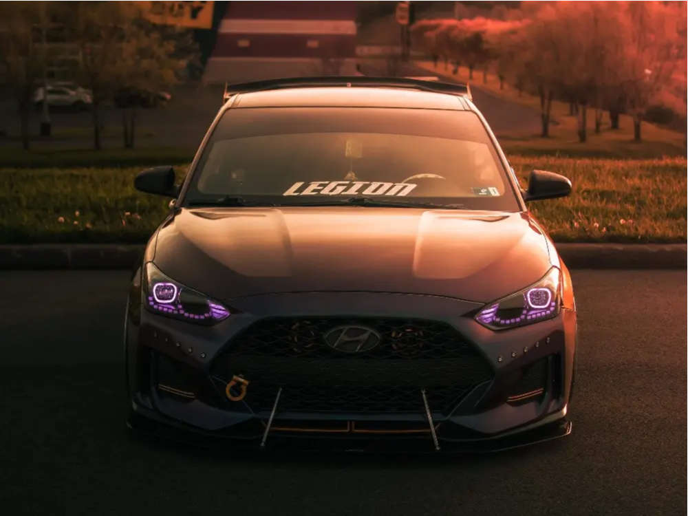 2019 Hyundai Veloster with 18x9.5 22 ESR Cs15 and 215/35R18 Federal ...