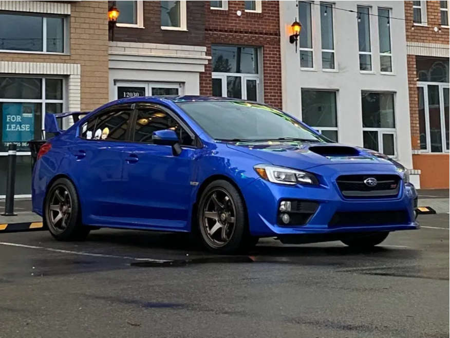 2015 Subaru WRX STI with 18x9.5 38 Superspeed RF06RR and 245/40R18 ...