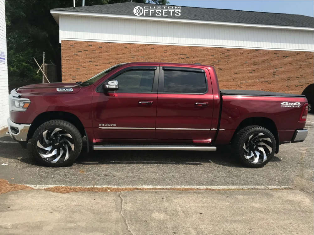 2019 Ram 1500 with 22x12 -44 Off Road Monster M24 and 305/45R22 Atturo ...