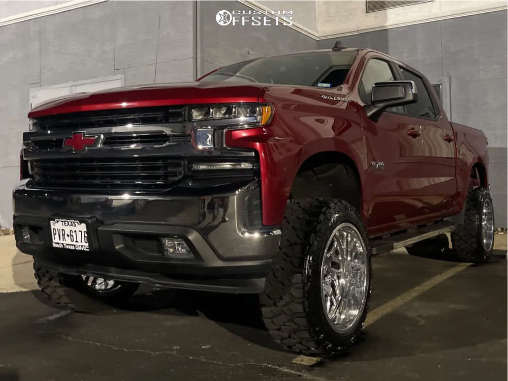 2020 Chevrolet Silverado 1500 with 22x12 -44 KG1 Forged Yaz and 35/12 ...