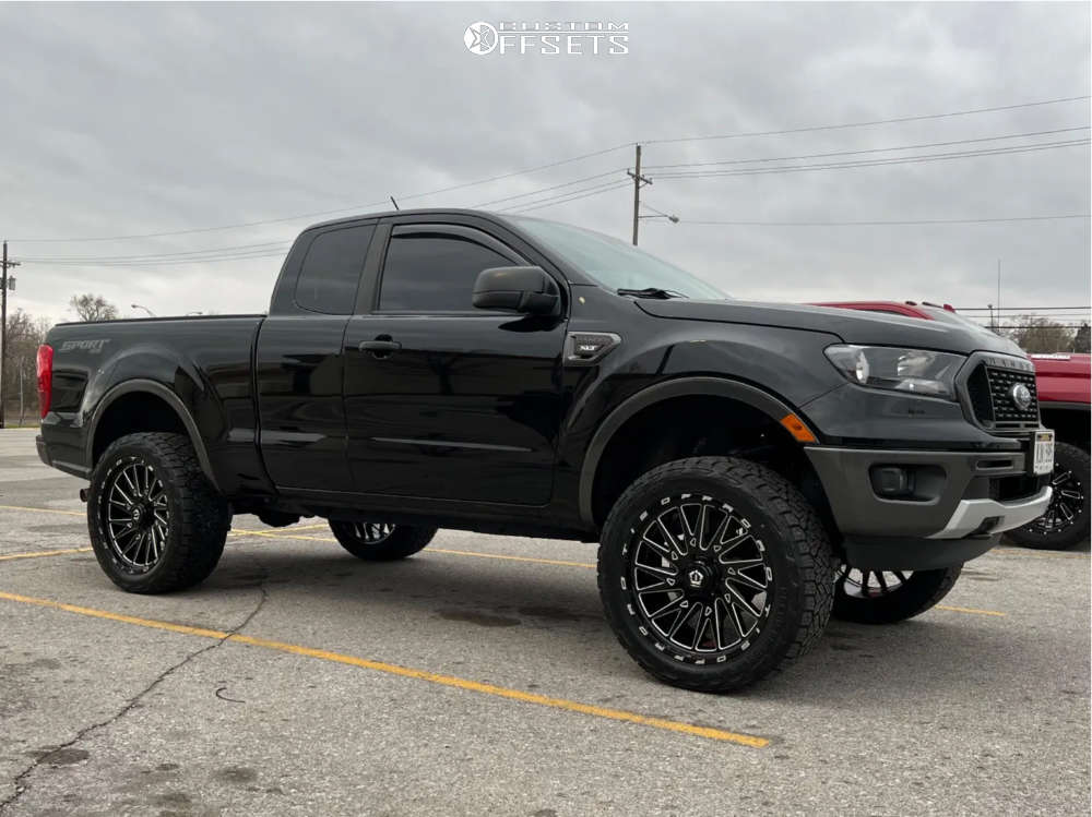 2020 Ford Ranger with 22x10 10 TIS 547BM and 305/45R22 Nitto Recon ...