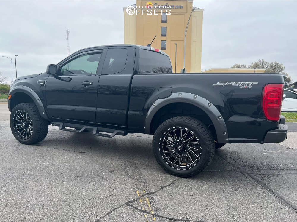 2020 Ford Ranger with 22x10 10 TIS 547BM and 305/45R22 Nitto Recon ...