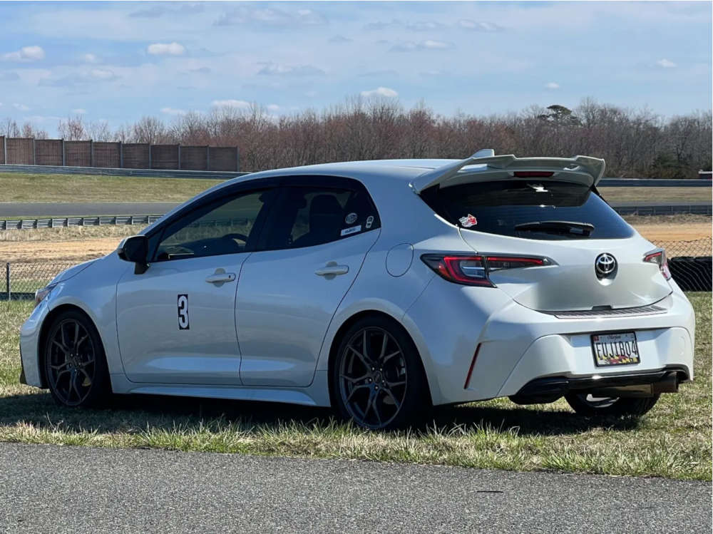 2020 Toyota Corolla with 18x8 45 Enkei Vulcan and 225/40R18 Nitto Neo ...