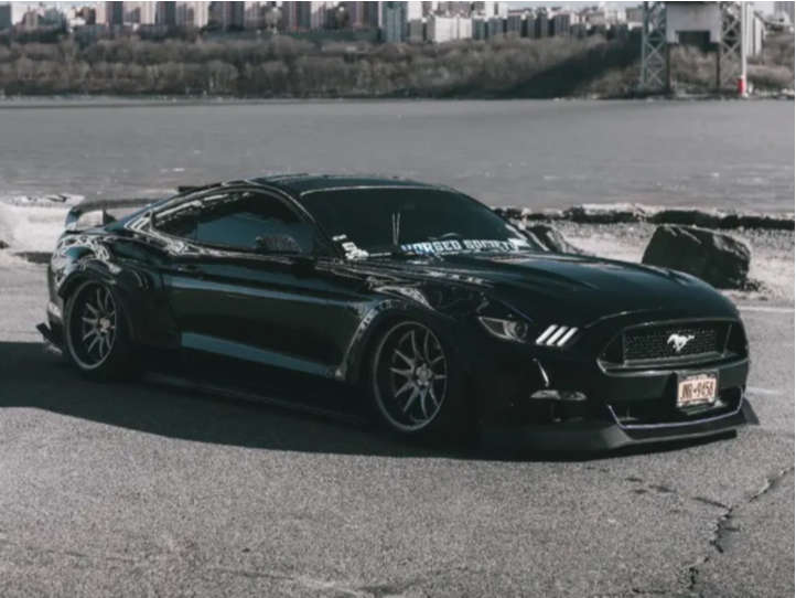 2016 Ford Mustang with 19x11 15 Aodhan Ds02 and 305/30R19 Continental ...