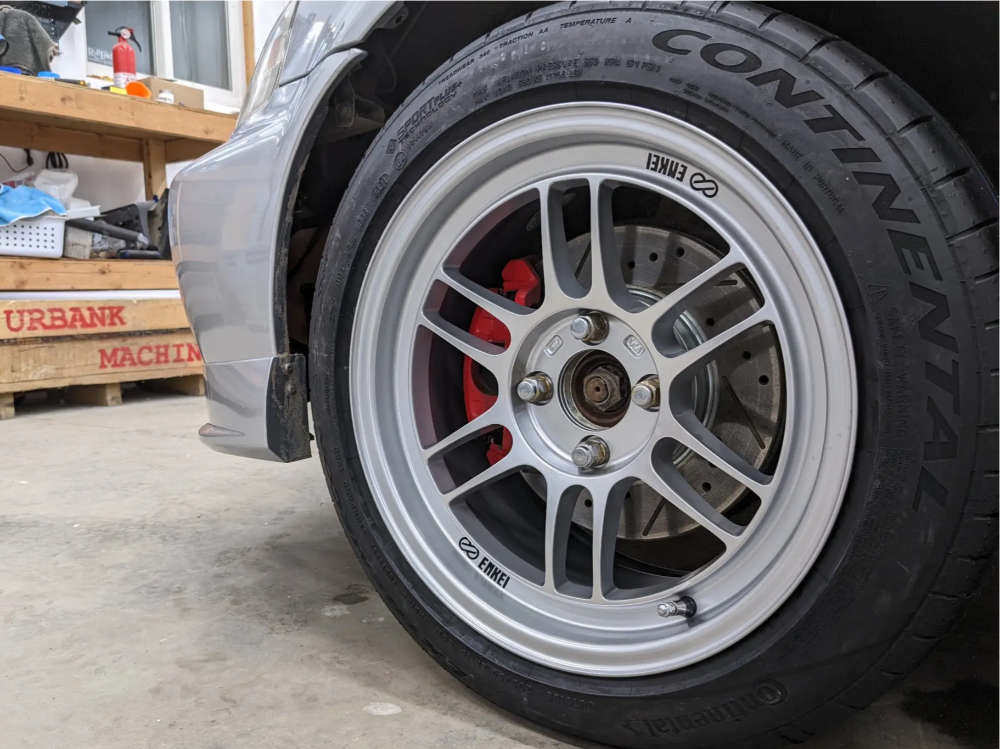 1999 Honda Civic with 15x8 28 Enkei Rpf1 and 205/50R15 Continental ...