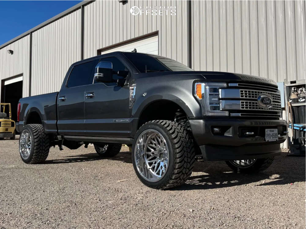 2019 Ford F-350 Super Duty with 24x14 -76 KG1 Forged Trident and 35/13 ...
