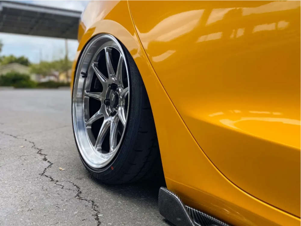 2021 Tesla 3 with 19x10 25 Konig Countergram and 255/35R19 Yokohama ...