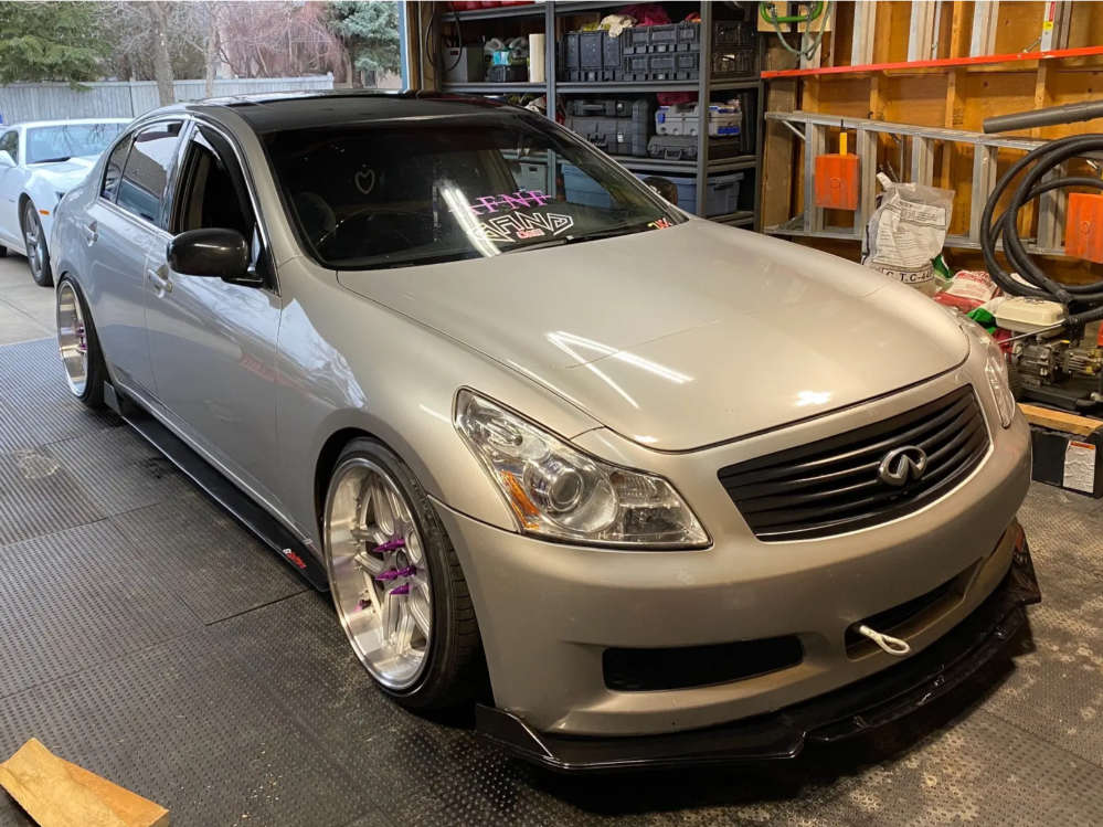 2007 INFINITI G35 with 19x10.5 22 ESR Cs15 and 245/35R19 Imperial ...