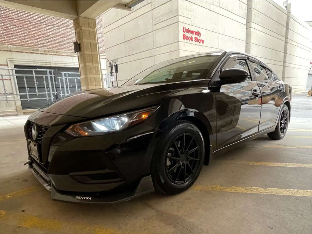 2020 Nissan Sentra with 16x7 40 Liquid Metal Shadow and 215/55R16 ...