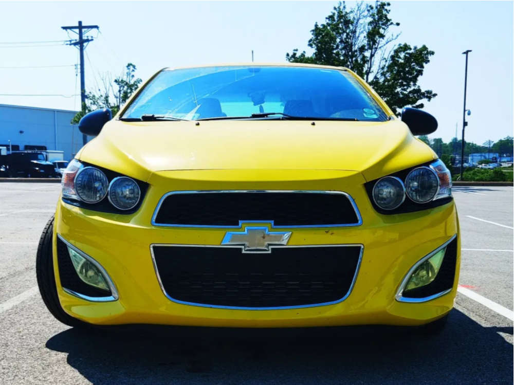 2016 Chevrolet Sonic with 17x8.5 30 ESR Sr07 and 225/45R17 Hankook ...