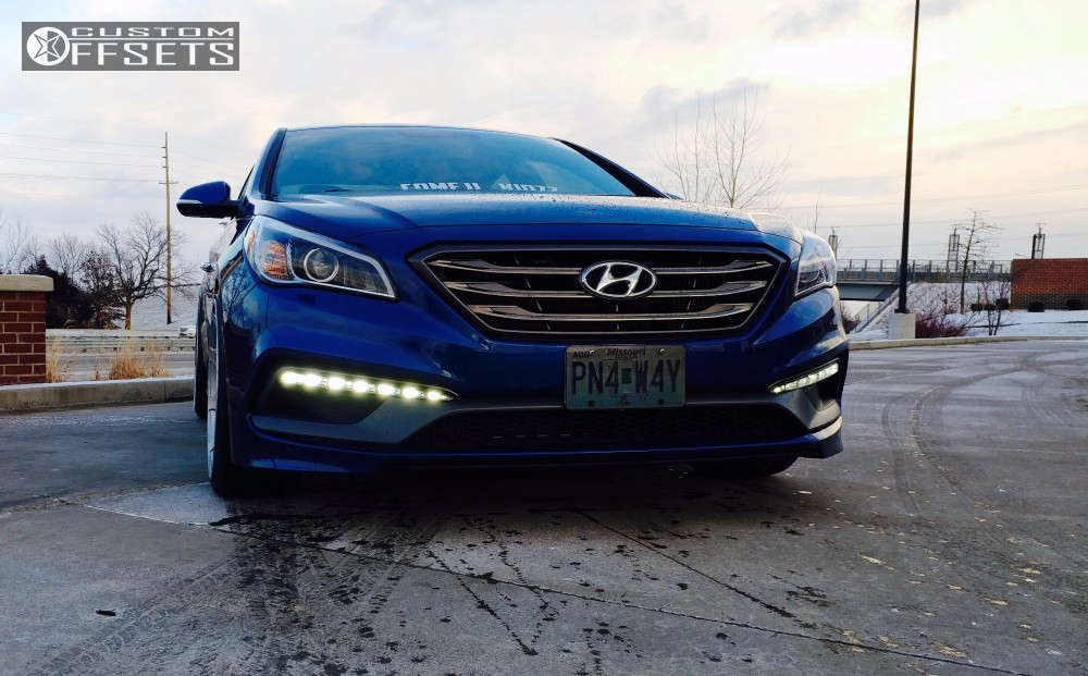 2016 Hyundai Sonata with 20x9.5 35 MRR Hr3 and 235/35R20 Lexani Lx-5 ...