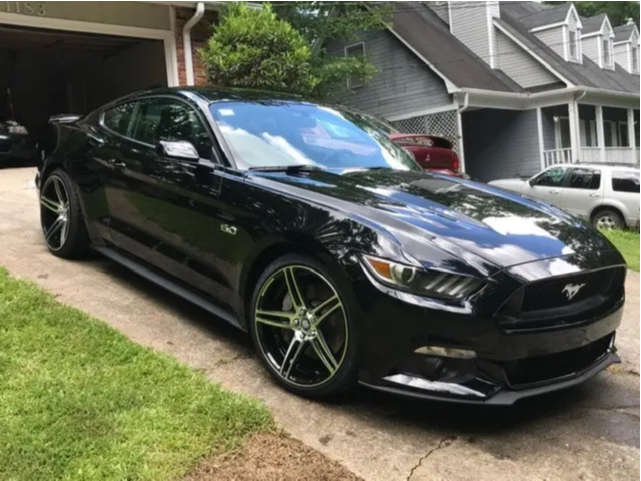 2017 Ford Mustang with 20x9.5 30 Curva C5 and 225/35R20 Lionhart Lh ...