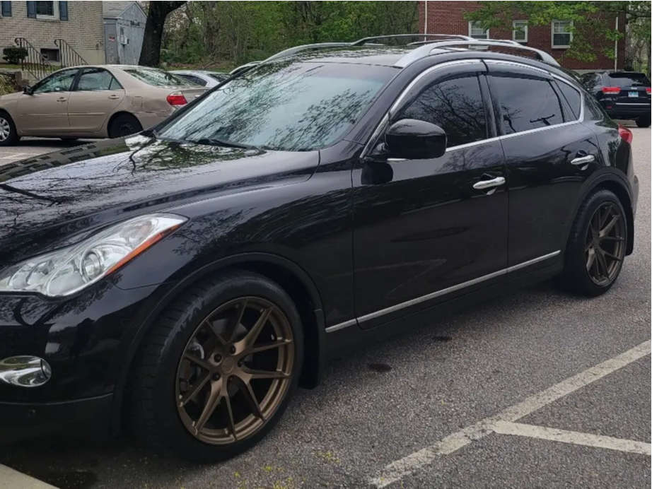 2012 INFINITI EX35 with 19x9.5 35 Aodhan Aff7 and 255/40R19 Continental Extremecontact Dws06 ...