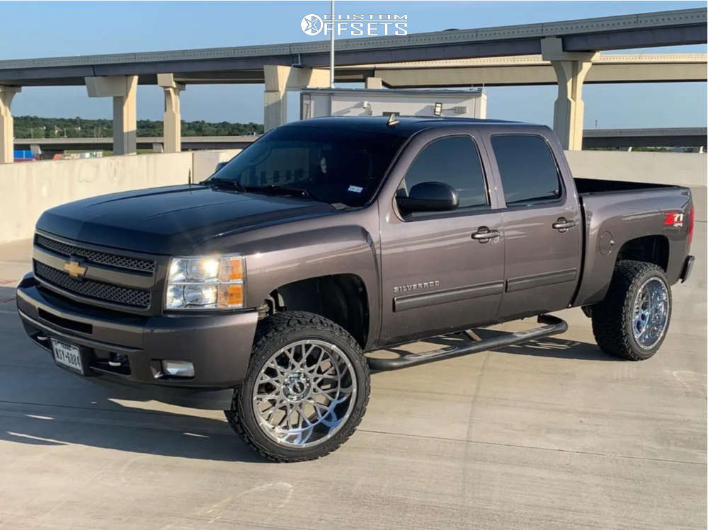 2010 Chevrolet Silverado 1500 with 22x12 -51 Vision Rocker and 33/12 ...