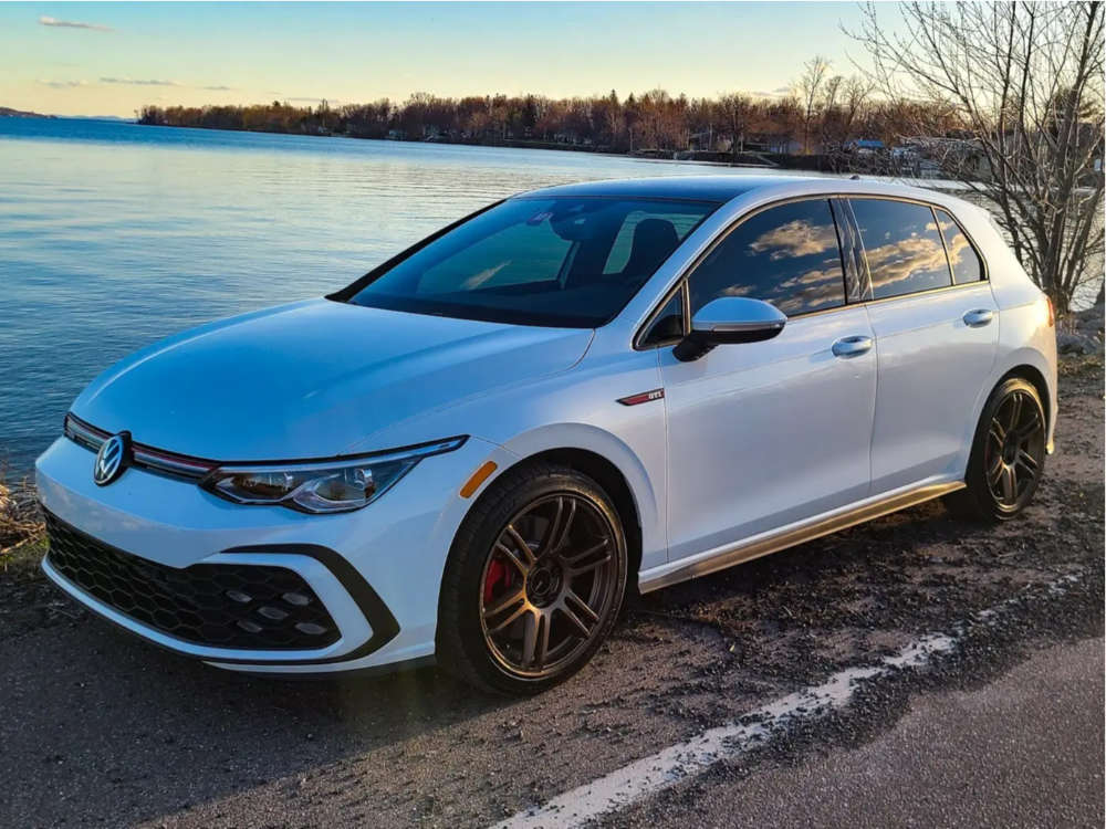 2022 Volkswagen GTI with 18x8 45 Enkei Tsr-6 and 235/40R18 Michelin ...