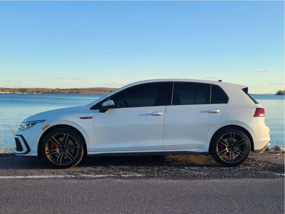 2022 Volkswagen GTI with 18x8 45 Enkei Tsr-6 and 235/40R18 Michelin ...