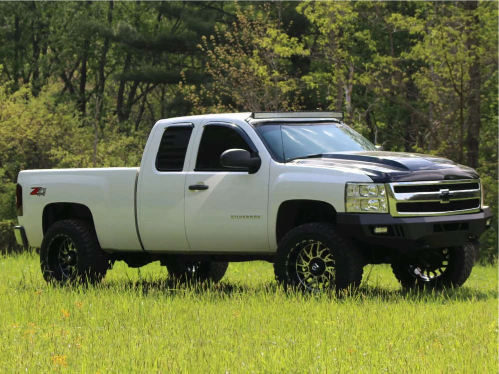 2011 Chevrolet Silverado 1500 with 20x12 -44 TIS 544MB and 35/12.5R20 ...