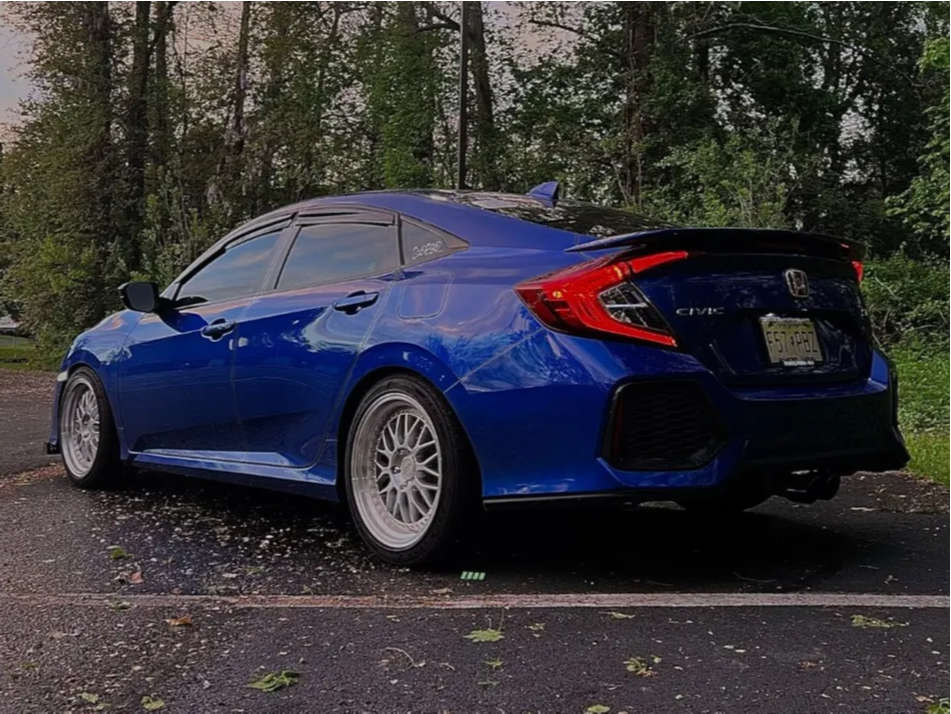 2019 Honda Civic with 18x8.5 30 ESR Sr01 and 235/40R18 Goodyear Eagle ...