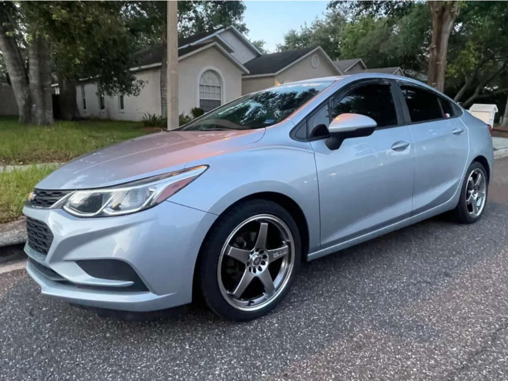 2017 Chevrolet Cruze with 18x7.5 38 Enkei Ev5 and 225/40R18 Vercelli ...