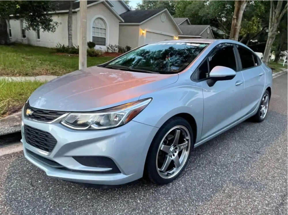 2017 Chevrolet Cruze with 18x7.5 38 Enkei Ev5 and 225/40R18 Vercelli ...