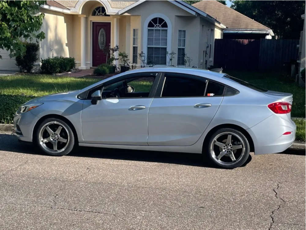 2017 Chevrolet Cruze with 18x7.5 38 Enkei Ev5 and 225/40R18 Vercelli ...