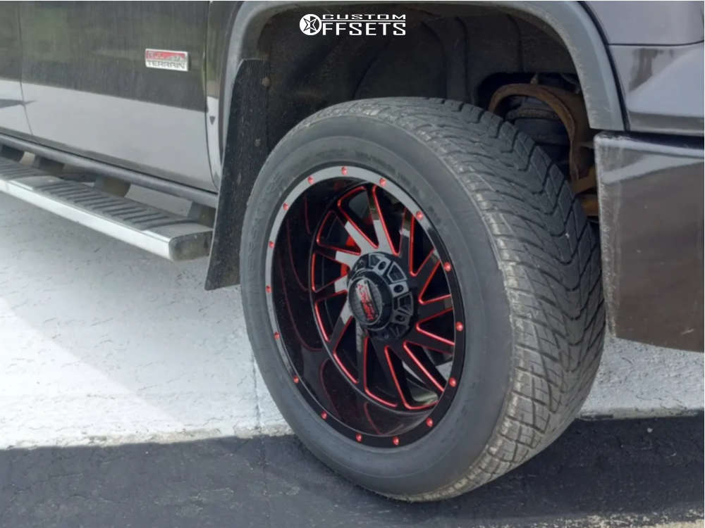 2015 GMC Sierra 1500 with 20x10 -12 Impact 811GBR and 285/50R20 ...