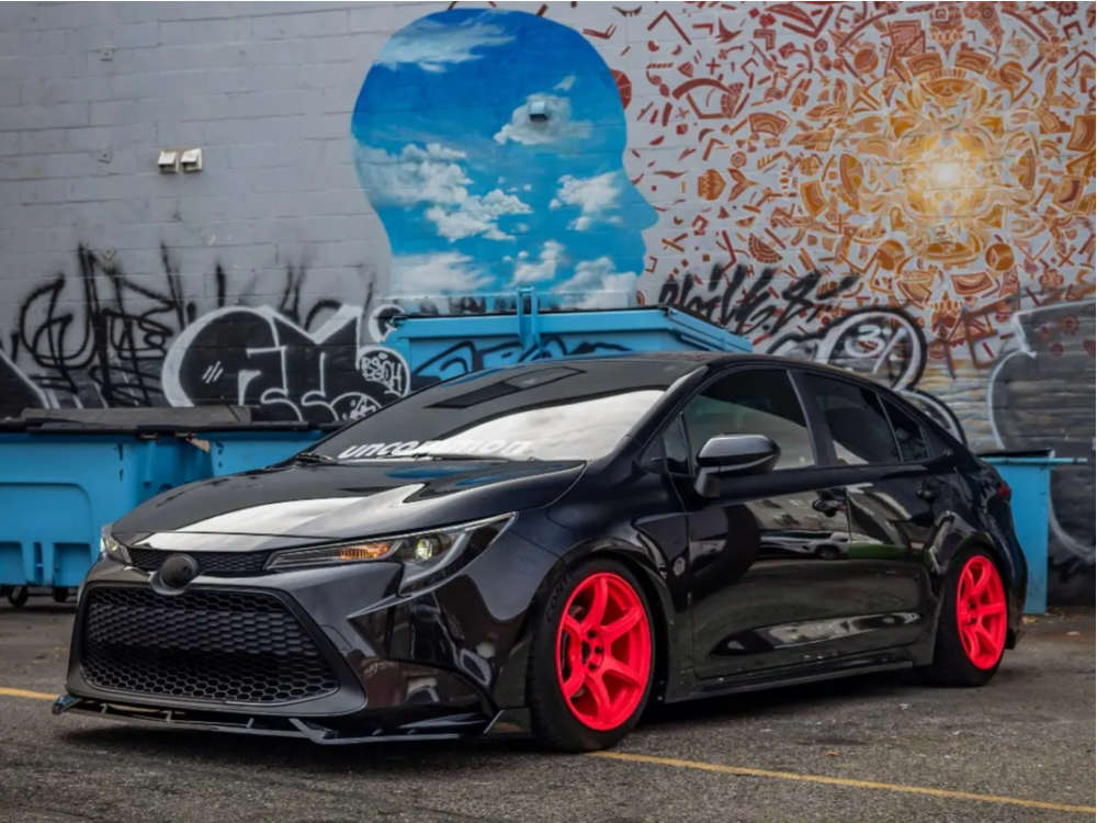 2020 Toyota Corolla with 17x9 35 Gram Lights 57dr and 225/45R17 ...