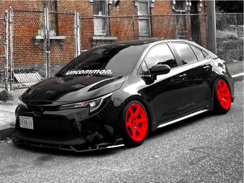 2020 Toyota Corolla with 17x9 35 Gram Lights 57dr and 225/45R17 ...