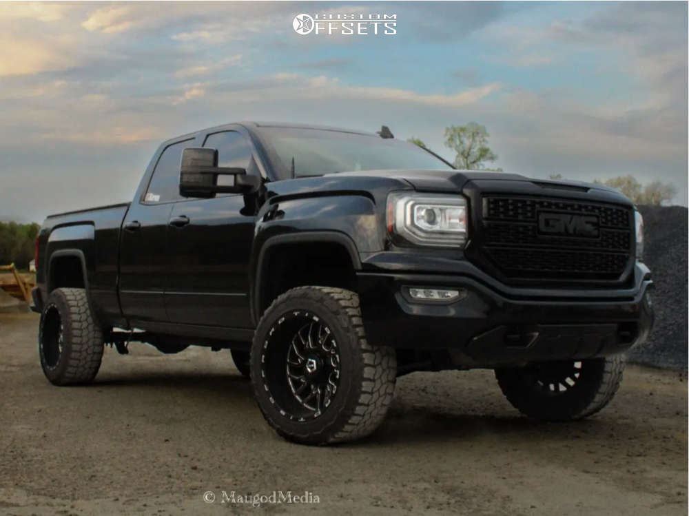 2016 GMC Sierra 1500 with 20x12 -44 TIS 544BM and 33/12.5R20 Americus ...