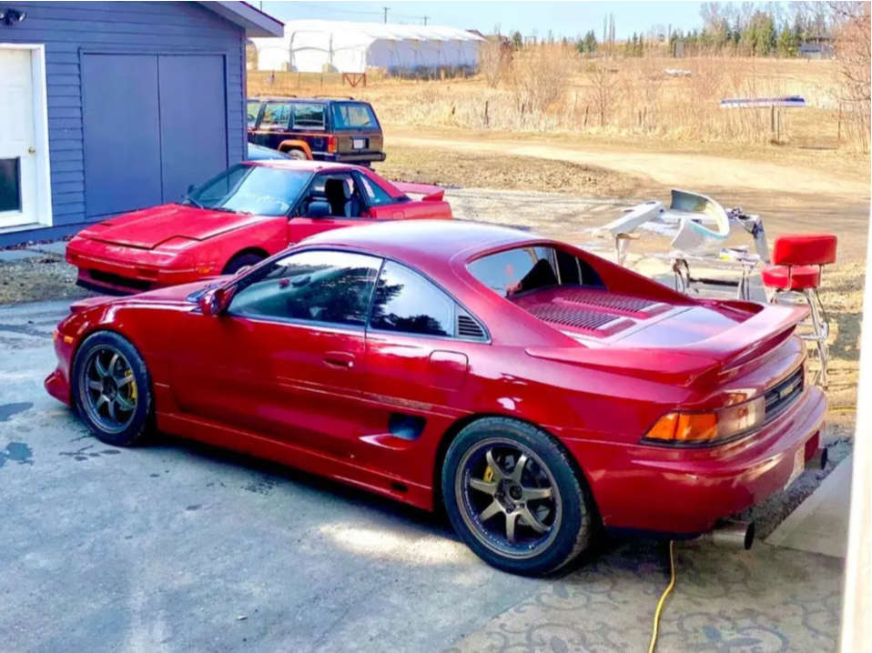 1993 Toyota MR2 with 17x8 35 WedsSport Sa-90 and 215/45R17 Firestone ...