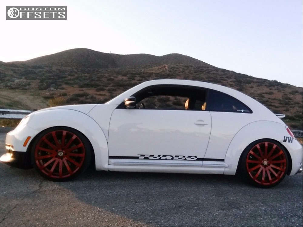 2012 Volkswagen Beetle with 20x8.5 32 MRR Hr9 and 225/35R20 Nitto NT555 ...
