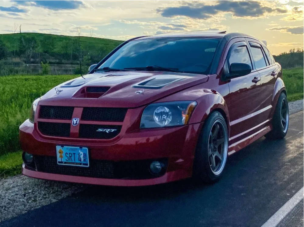 2008 Dodge Caliber with 18x9.5 22 ESR Ap6 and 245/45R18 Toyo Tires ...