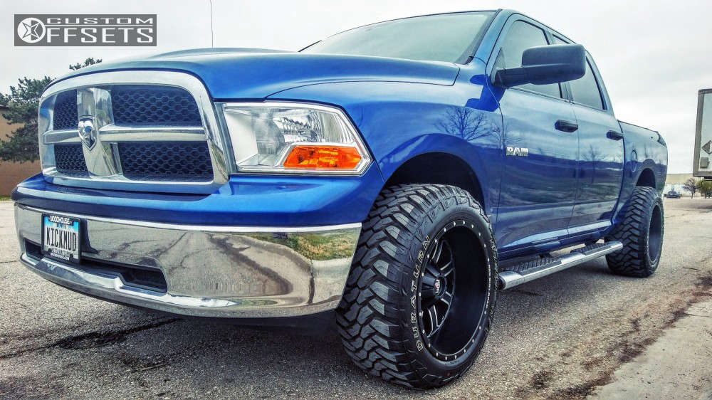 2009 Dodge Ram 1500 with 20x12 -44 Red Dirt Road Rd01 and 33/12.5R20 ...