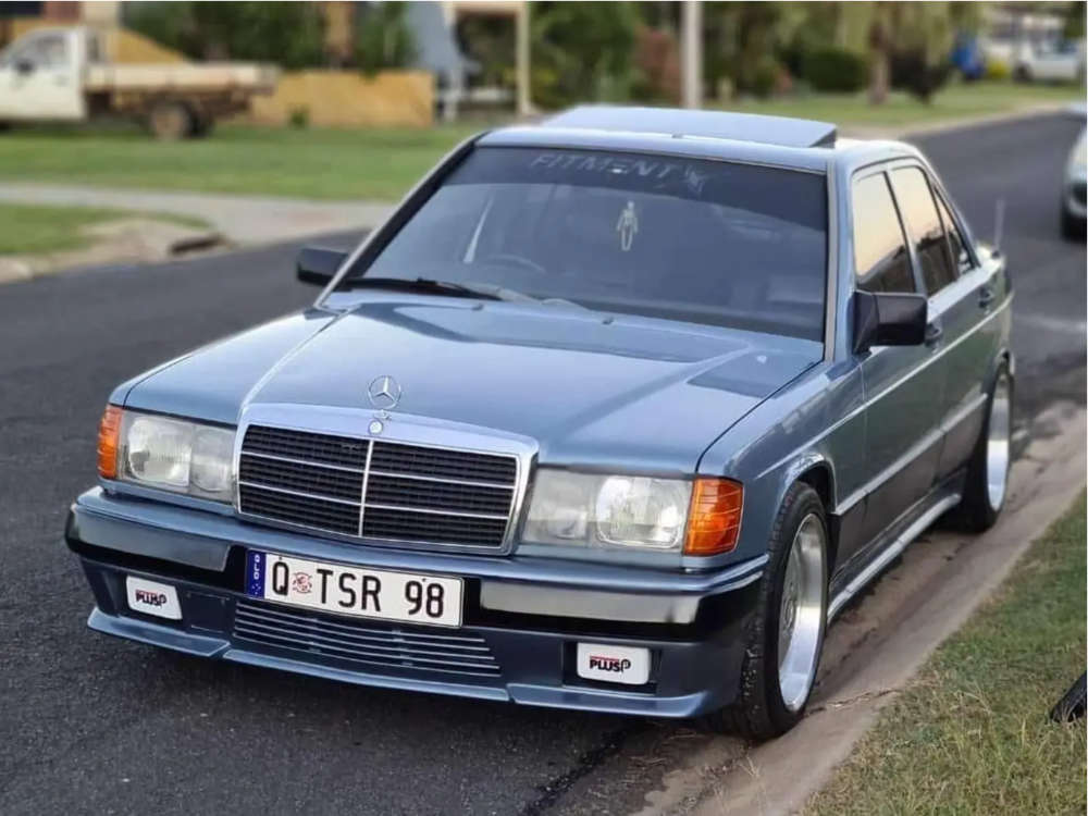 1990 Mercedes-Benz 190E with 17x8 30 Alzor 803 and 215/45R17 GT Radial ...