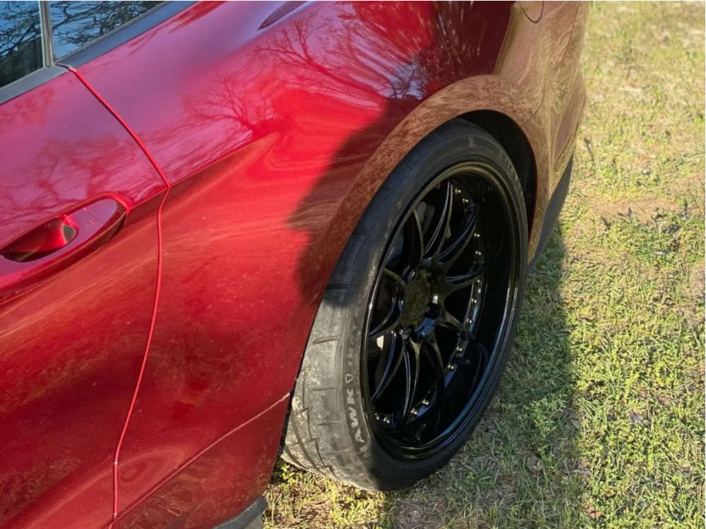 2019 Ford Mustang with 19x9.5 22 Aodhan Ds07 and 255/35R19 Firestone ...