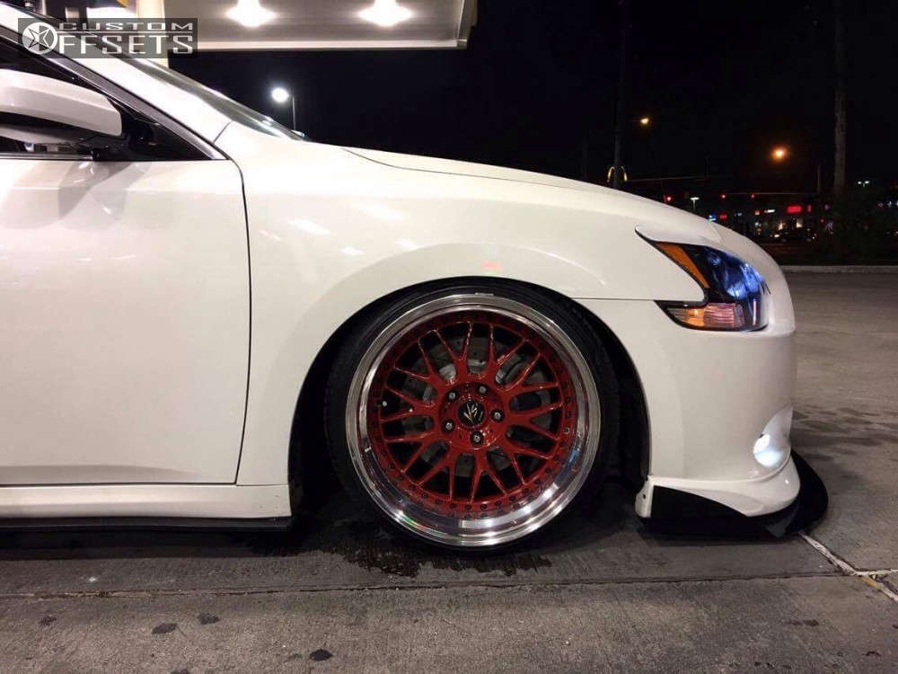 2014 Nissan Maxima with 19x10 12 Work VS XX and 245/30R19 Ironman All ...