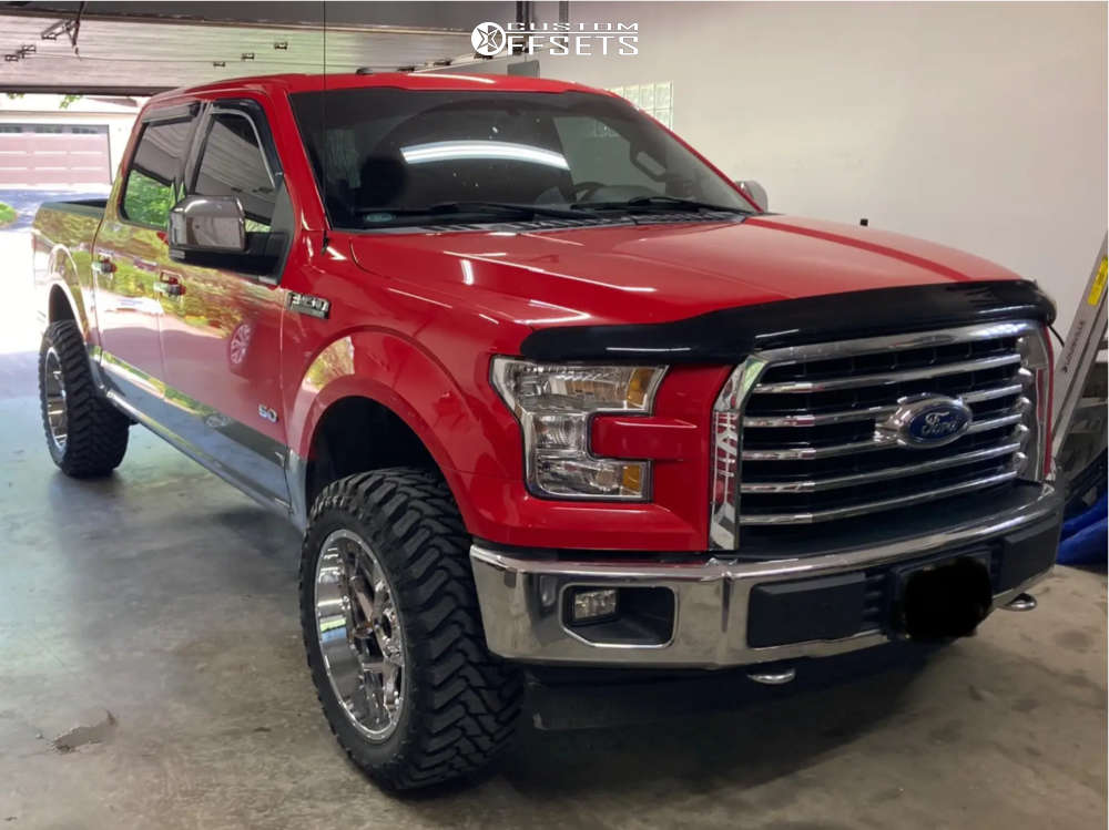 2017 Ford F-150 with 20x10 -25 Vision Sliver and 33/12.5R20 Atturo ...