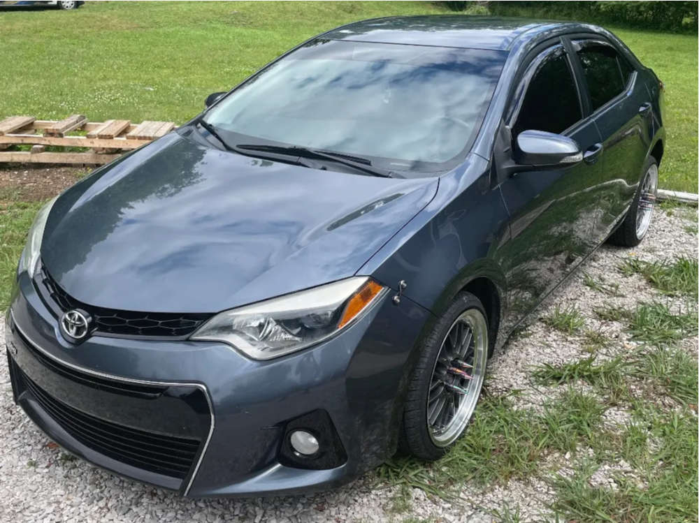 2014 Toyota Corolla with 18x8 35 Vors Vr8 and 215/35R18 Vercelli Strada ...