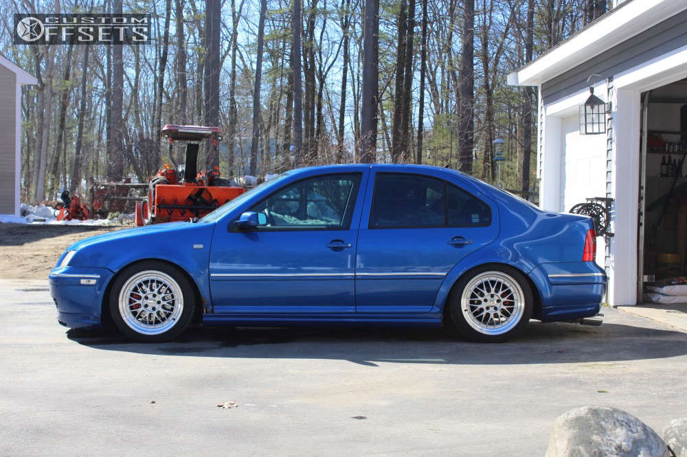 2001 Volkswagen Jetta with 17x8.5 40 ESM 004r and 215/45R17 Falken Ziex ...