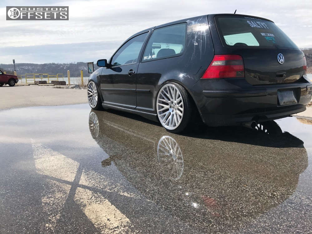 2004 Volkswagen Golf with 18x8.5 35 WatercooledIND Sy10 and 215/35R18 ...