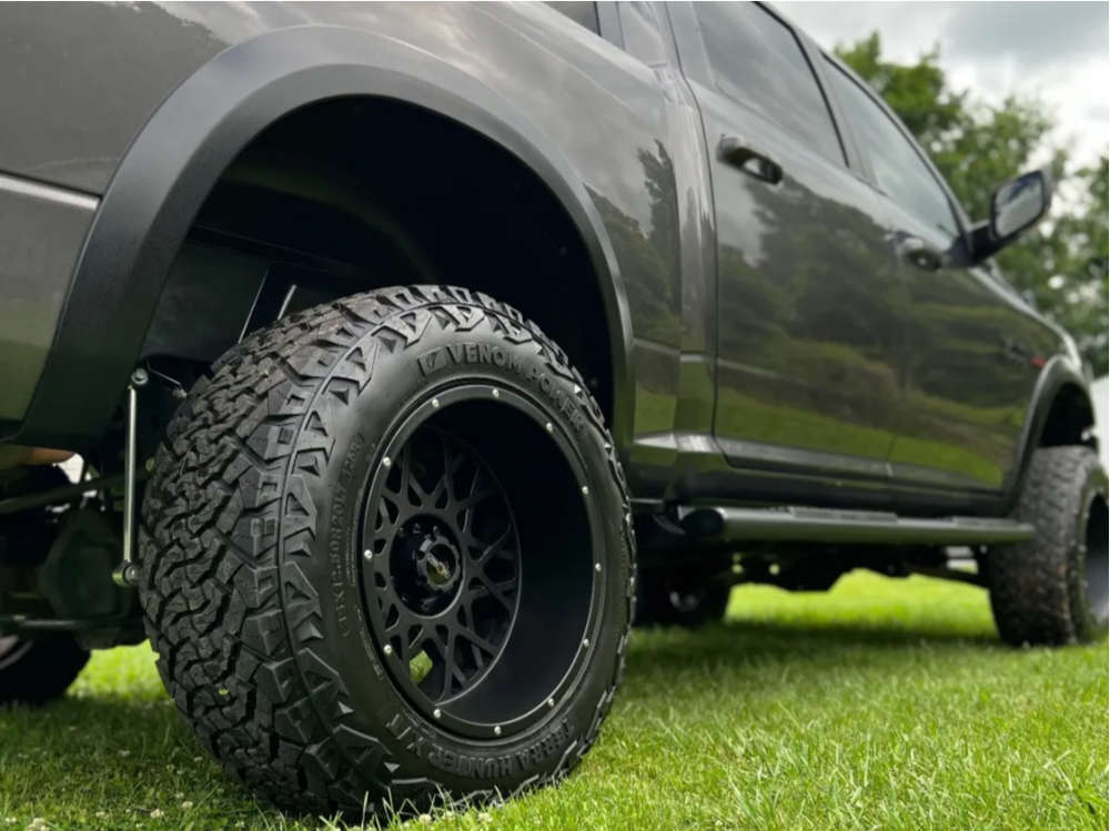 2016 Ram 1500 with 20x12 -51 Vision Rocker 412 and 35/12.5R20 Venom ...